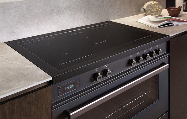 Bertazzoni Professional 90 Single Induction Carbonio Range Cookers ...
