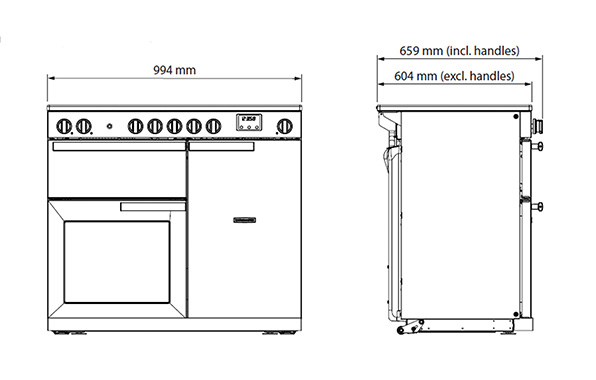 Rangemaster Estel Deluxe 100 Induction Range Cookers - Rangecookers.co.uk
