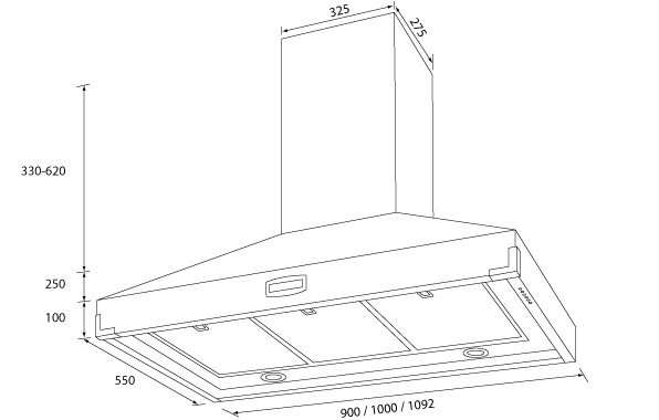 Falcon Super Extract 900 Hoods - Rangecookers.co.uk