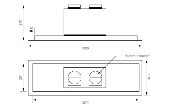 Lacanche BFUG1400 Twin Built-in Extractor Hoods - Rangecookers.co.uk
